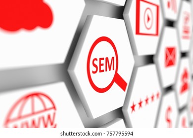 Sem Concept Cell Blurred Background 3d Stock Illustration 757795594 ...