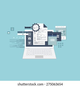 Programmazione e codifica background.FLAT Design.ProgrammaCodifica ...