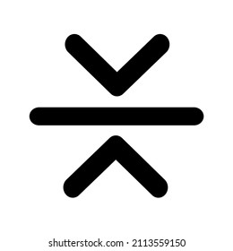 Separator Icon Two Arrows Horizontal Lines Stock Illustration ...