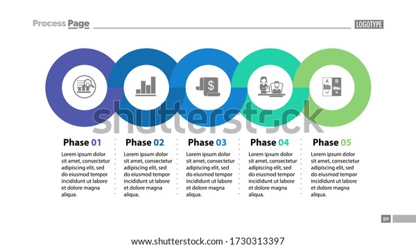 Sequence Five Phases Template Business Data Stock Illustration ...