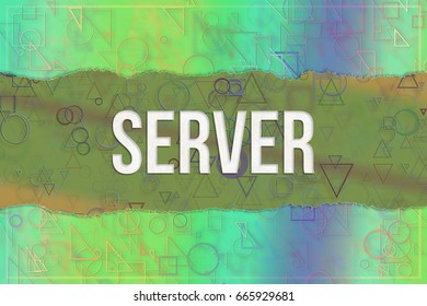 Server Information Technology Conceptual Words Colorful 스톡 일러스트 ...