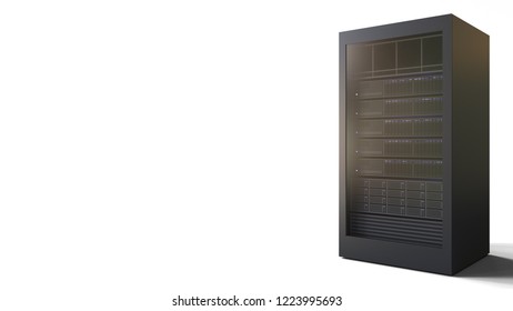 Server Rack Against White Background Blank Stock Illustration ...