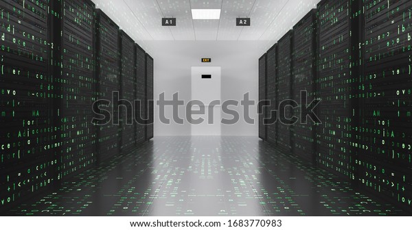 Server Racks Modern Data Center Camera Stock Illustration 1683770983