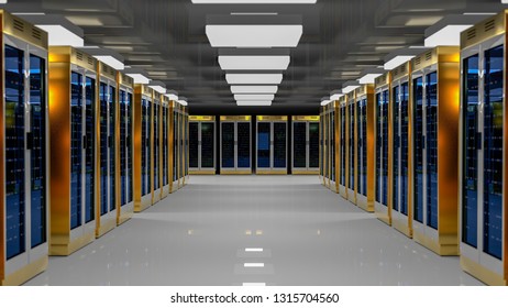 Server Racks Server Room Cloud Data Stock Illustration 1315704560 ...