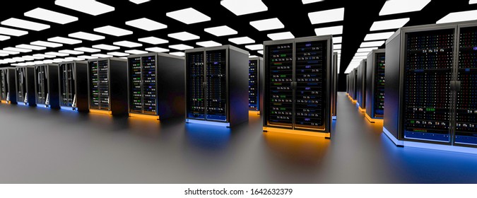 Rackmount Led Console Server Room Data Stock Illustration 687187642 ...