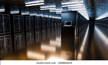 Server Room Data Center Rackmount Led Stock Illustration 1848846694 ...