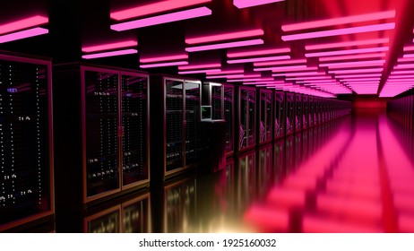 Server Room Data Center Rackmount Led Stock Illustration 1925160032 ...