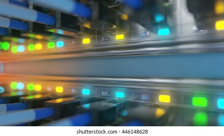 Server Room Loop Ready Animation 3d: ilustración de stock 446148628 ...