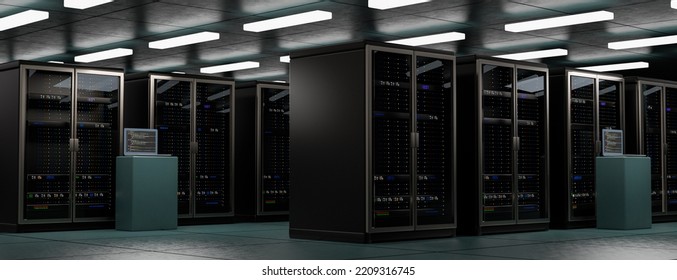 Server Room Server Racks Server Room Stock Illustration 2209316745 ...