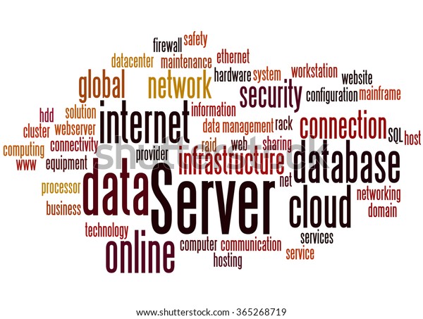 Server Word Cloud Concept On White Stock Illustration 365268719 ...