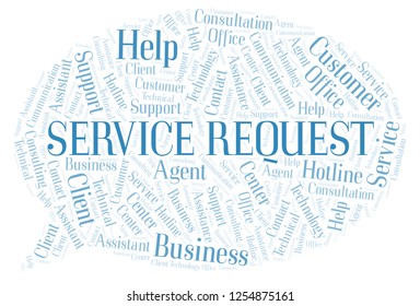 Service Request Word Cloud Stock Illustration 1254875161 | Shutterstock