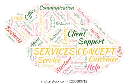 Services Concept Word Cloud Stock Illustration 1250883712 | Shutterstock