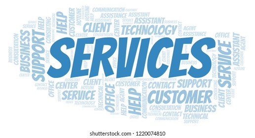 Services Word Cloud Stock Illustration 1220074810 | Shutterstock