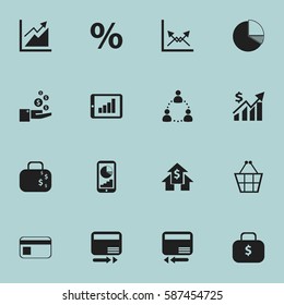 Set 16 Logical Icons Includes Symbols Stock Illustration 587454725 ...