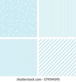 Set 4 Cute Blue Patterns Stock Illustration 579594595 | Shutterstock