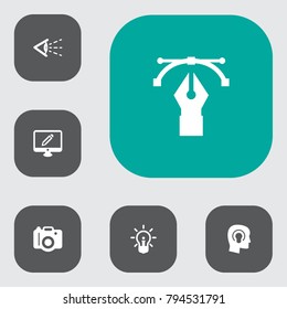 Set 6 Constructive Icons Setcollection Concept Stock Illustration ...