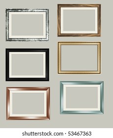 Set 6 Frames Various Designs Isolated Stock Illustration 53467363 ...