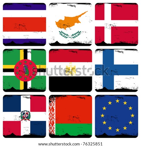 Set 9 Cube Flags Stock Illustration 76325851 - Shutterstock