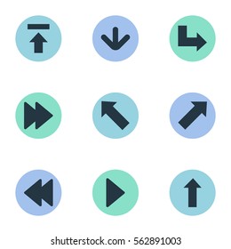 Set 9 Simple Indicator Icons Can Stock Illustration 562891003 ...