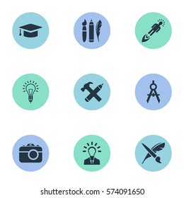 Set 9 Simple Visual Art Icons Stock Illustration 574091650 | Shutterstock