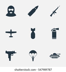 Set 9 Simple War Icons Can Stock Illustration 547989787 | Shutterstock