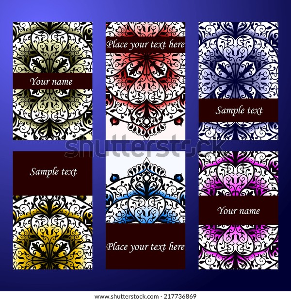 Set Abstract Card Vector Background Card 库存插图 217736869 | Shutterstock