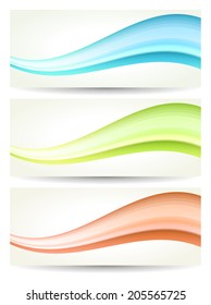 Set Banners Waves Vector Stock Vector (Royalty Free) 113014573 ...