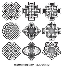 Set Bitmap Logo Templates Celtic Knots 스톡 일러스트 395423122 | Shutterstock