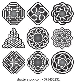 Set Bitmap Logo Templates Celtic Knots Stock Illustration 395458231 ...