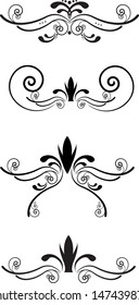 Vector Large Set Floral Design Elements Stock Vector (Royalty Free ...