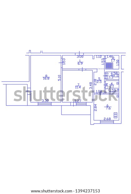 Set Blueprints Floor Plan Blueprints Floor Stock Illustration ...