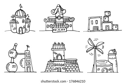 Set Building Doodle Stock Illustration 176846210 | Shutterstock