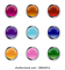 Set Buttons Different Colors Stock Illustration 28856911 | Shutterstock