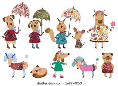 Set Cartoon Characters Stock Illustration 169974053 | Shutterstock
