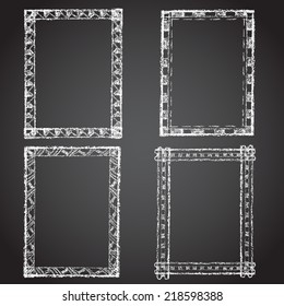 Set Chalk Painted Frames Stock Illustration 218598388 | Shutterstock