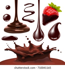Set Chocolate Objects Design Ads Uses Stock Illustration 710041165 ...