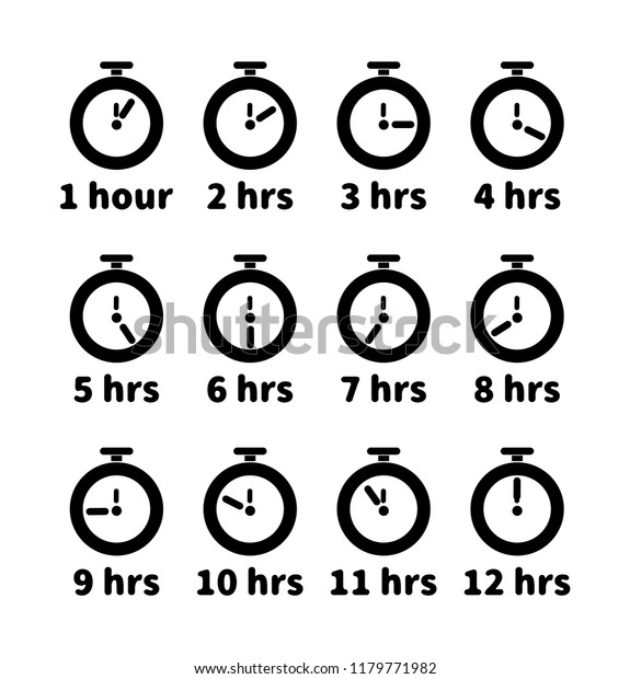 Set Clock Faces Different Hours Values Stock Illustration 1179771982 ...
