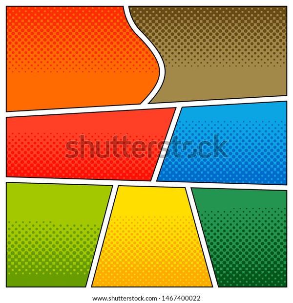 Set Comic Book Backgrounds Different Colors Stock Illustration ...