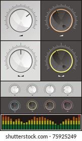 Round Adjustment Dial Regulator Knob Volume Stock Vector (Royalty Free ...