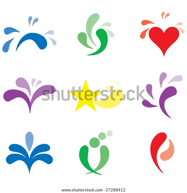 Set Cute Shapes Stock Illustration 27288412