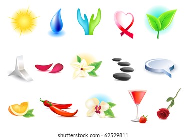 Set Different Icons Raster Version Vector Stock Illustration 62529811 ...
