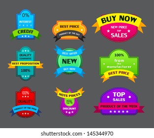Set Different Labels Ribbons Stock Illustration 145344970 | Shutterstock