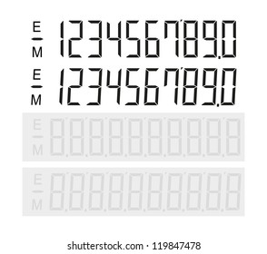 Set Digital Number Stock Illustration 119847478 | Shutterstock
