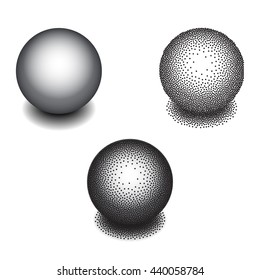 Dotwork Sphere Vintage Engraved Ball Vector 스톡 벡터(로열티 프리) 328214195 ...