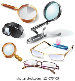 Set Drawing Office Tools Isolated On Stock Illustration 124075405 ...