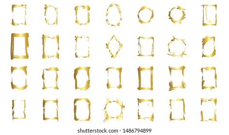 Set Dry Brush Frames Hand Drawn Stock Illustration 1486794899 ...