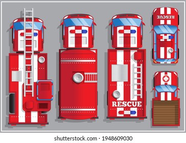 204 Fire truck top view Stock Illustrations, Images & Vectors ...