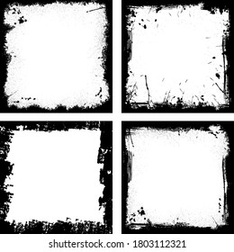 Grunge Frame Set Vector Template Stock Vector (Royalty Free) 185150096 ...