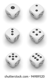 Set Gamble Cubes Isolated On White Stock Illustration 94989520 ...