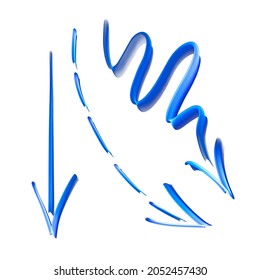 Set Graphic 3d Pointers Light Blue Stock Illustration 2052457430 ...